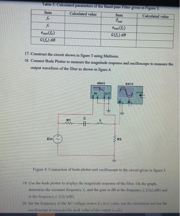 15. Calculate the output voltage eow and filter gain | Chegg.com
