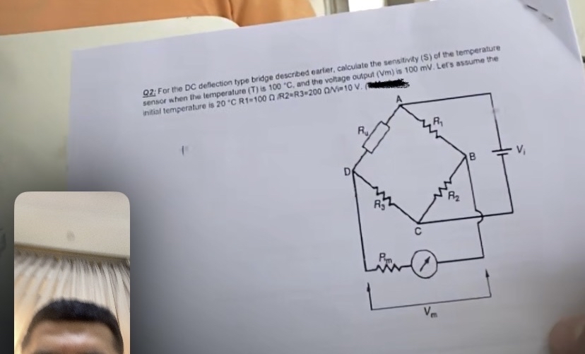 Solved Q2: For the DC deflection type bridge described | Chegg.com