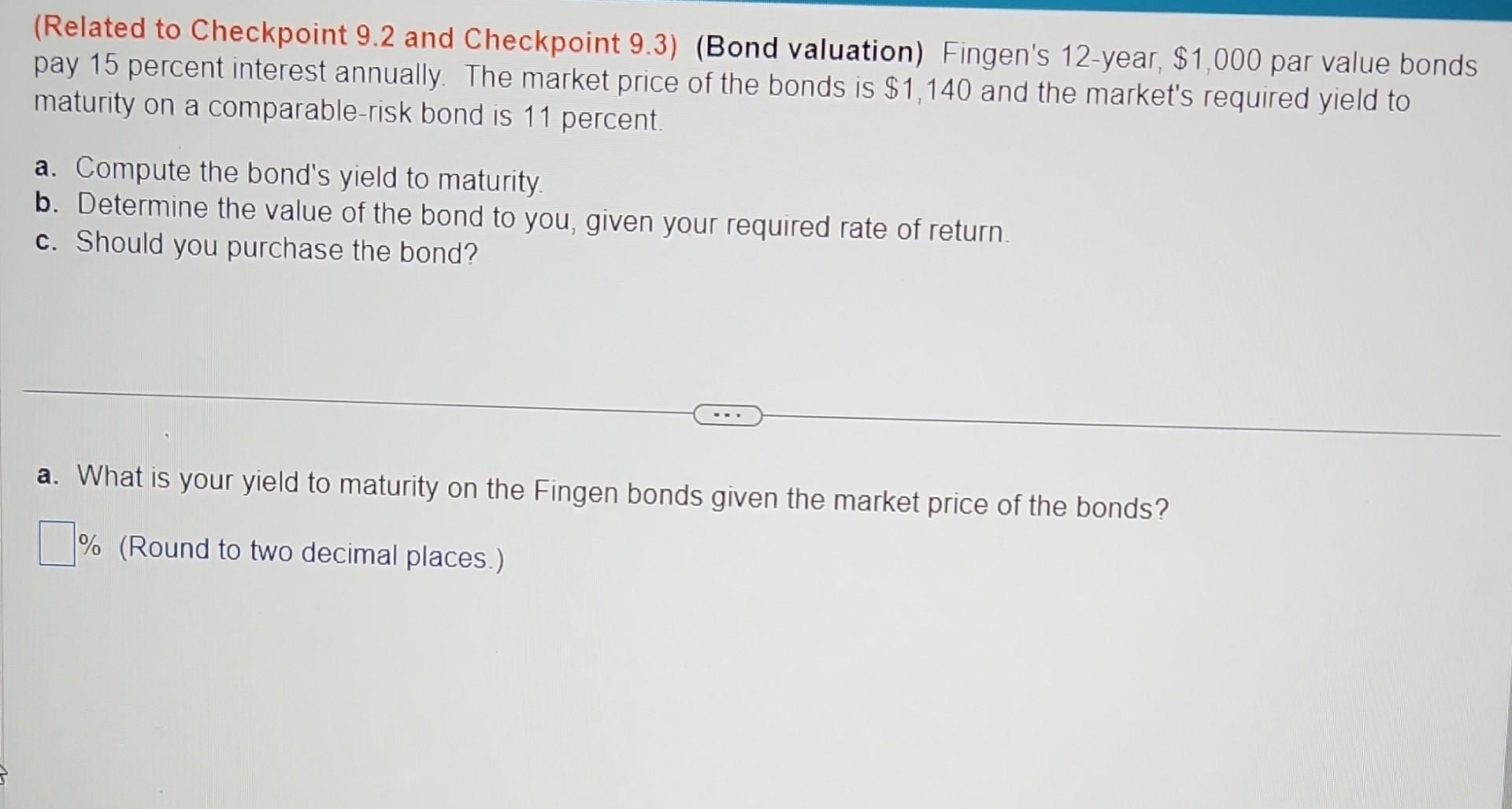 Solved (Related to Checkpoint 9.2 and Checkpoint 9.3) (Bond | Chegg.com