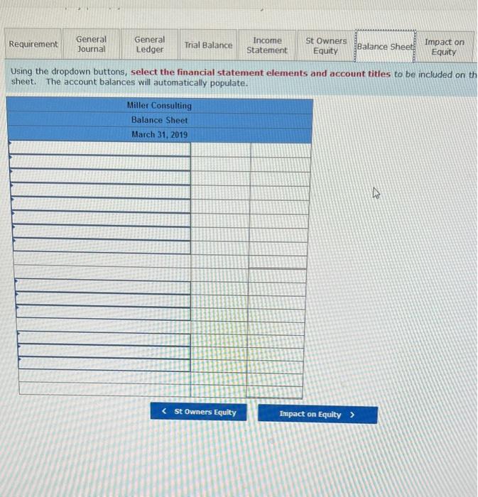 Solved Using the dropdown buttons, select the financial | Chegg.com