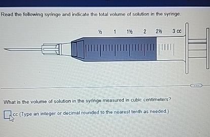 Solved by an EXPERT Read the following syringe and indicate the total | Chegg.com