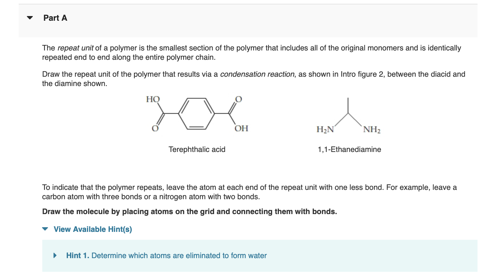 Solved The repeat unit of a polymer is the smallest section | Chegg.com