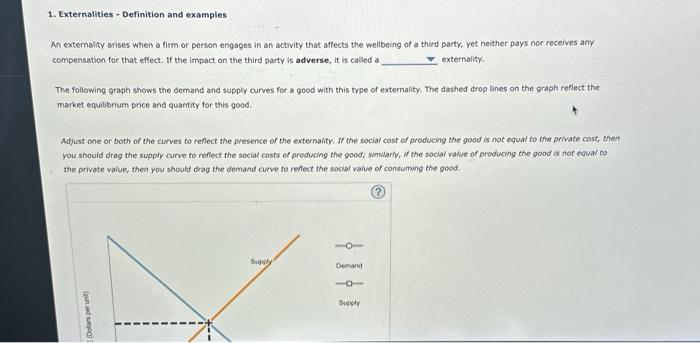 Solved 1. Externalities - Definition and examples An | Chegg.com