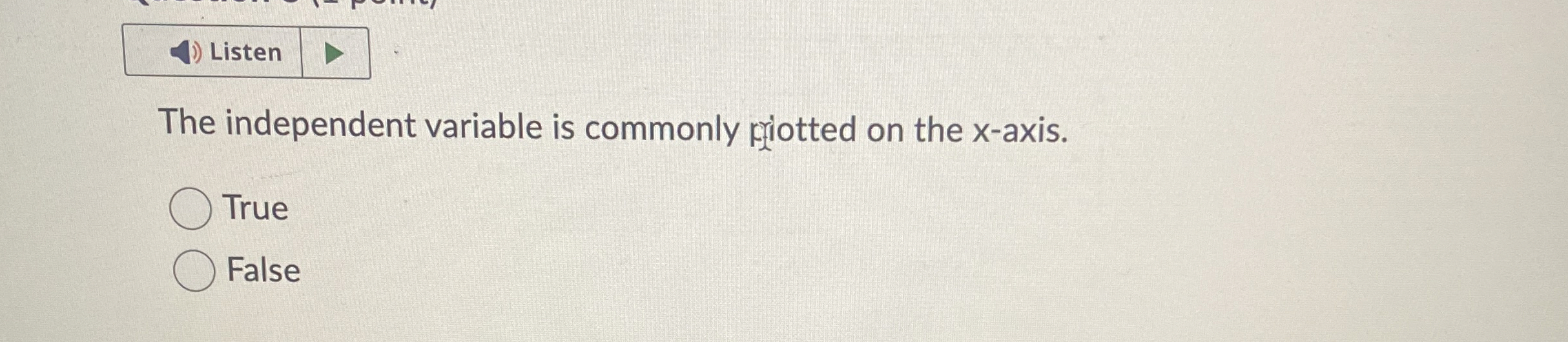 Solved The independent variable is commonly priotted on the | Chegg.com