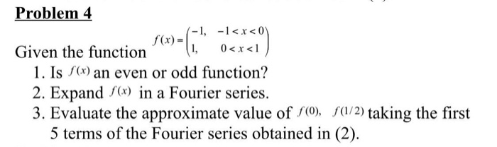 Solved Problem 4 -1, -1 | Chegg.com