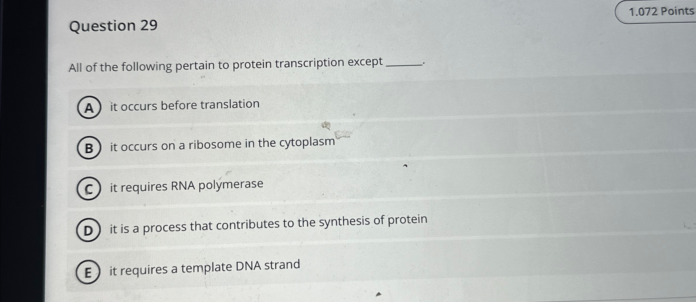Solved Question 291.072 ﻿PointsAll of the following pertain | Chegg.com