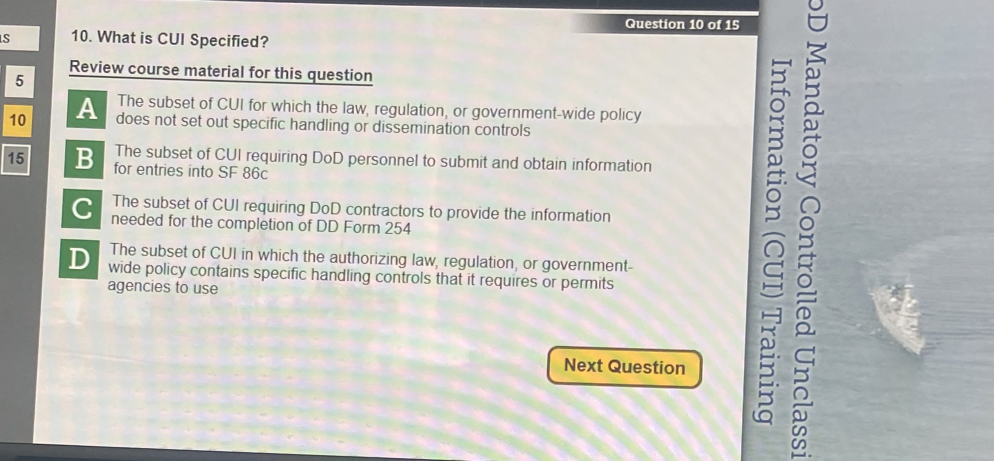 Solved What is CUI Specified?Review course material for this | Chegg.com