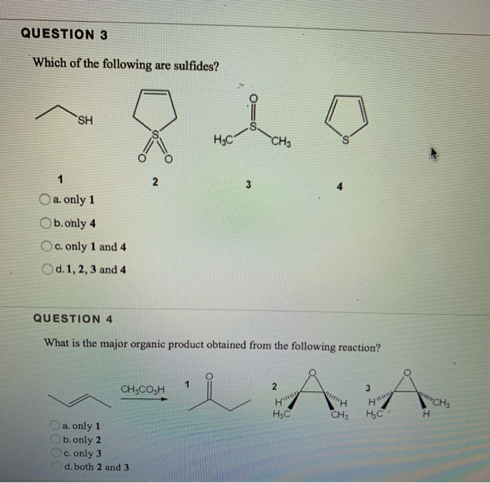 Solved QUESTION 1 What are the major products obtained upon | Chegg.com