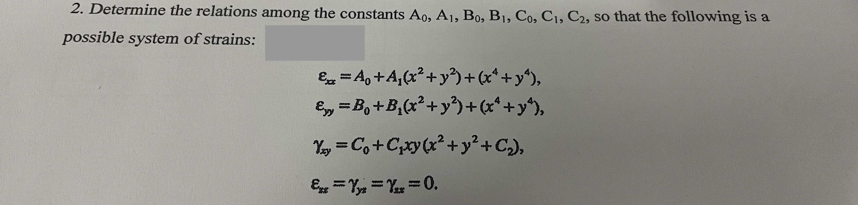 Solved Determine the relations among the constants | Chegg.com