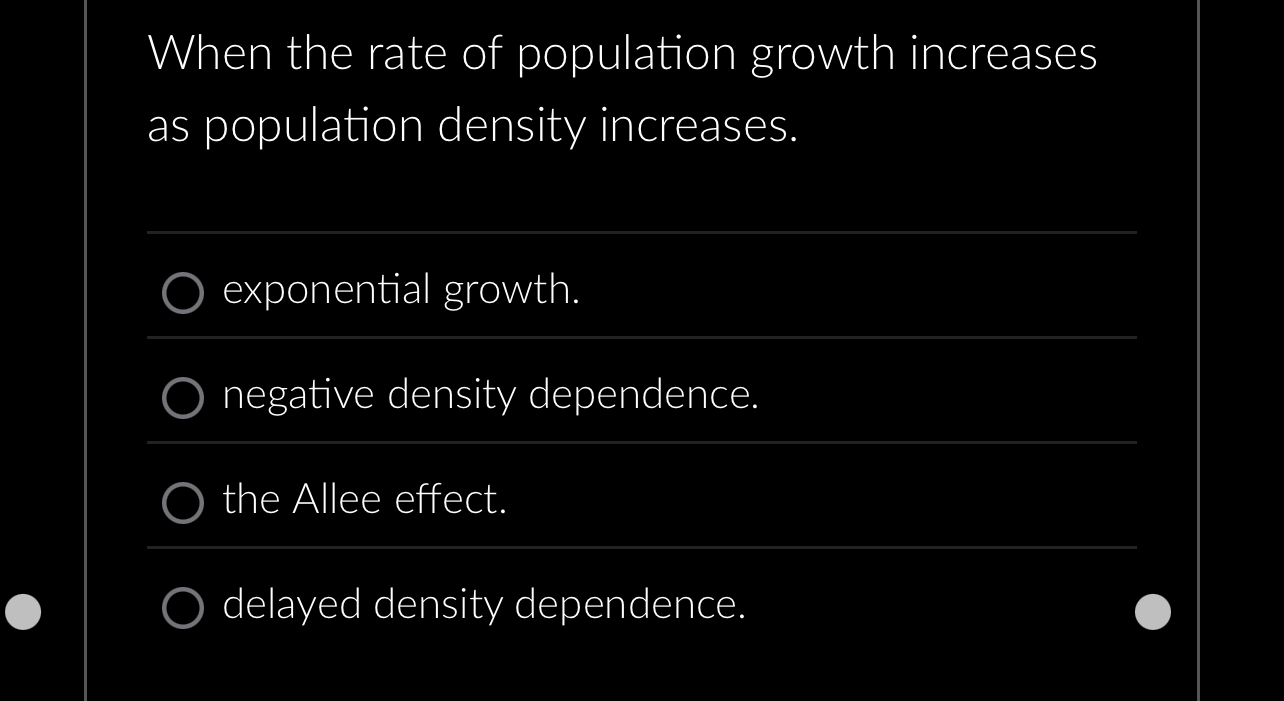 Solved When the rate of population growth increases as | Chegg.com