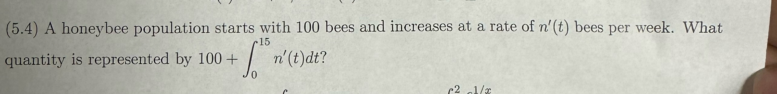 Solved A honeybee population starts with 100 ﻿bees and | Chegg.com