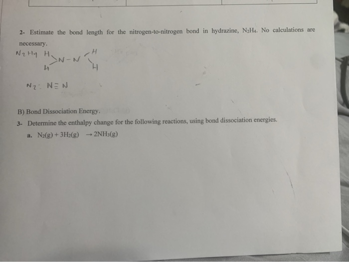 Solved 2- Estimate the bond length for the | Chegg.com