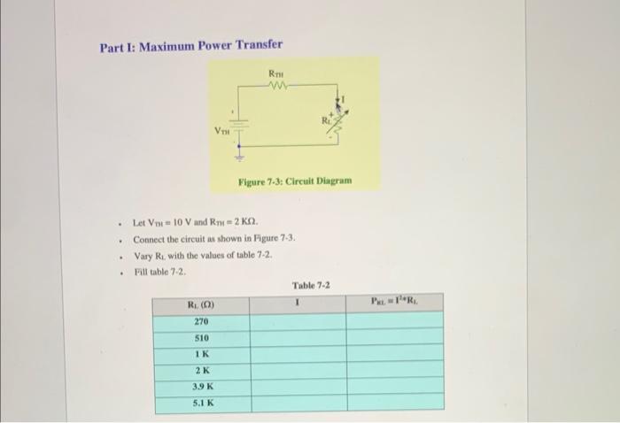 Solved Multisim Simulation Part I: Maximum Power Transfer | Chegg.com