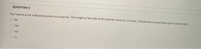 Solved QUESTION 5 You have to print a Word document as a | Chegg.com