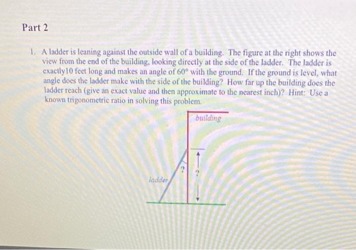 Solved Right Triangle Trig Project {Adapted from the Georgia | Chegg.com