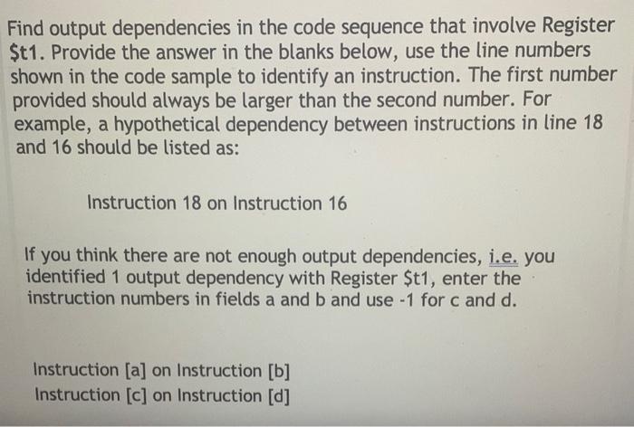 Solved Given the following code sequence in MIPS assembly | Chegg.com