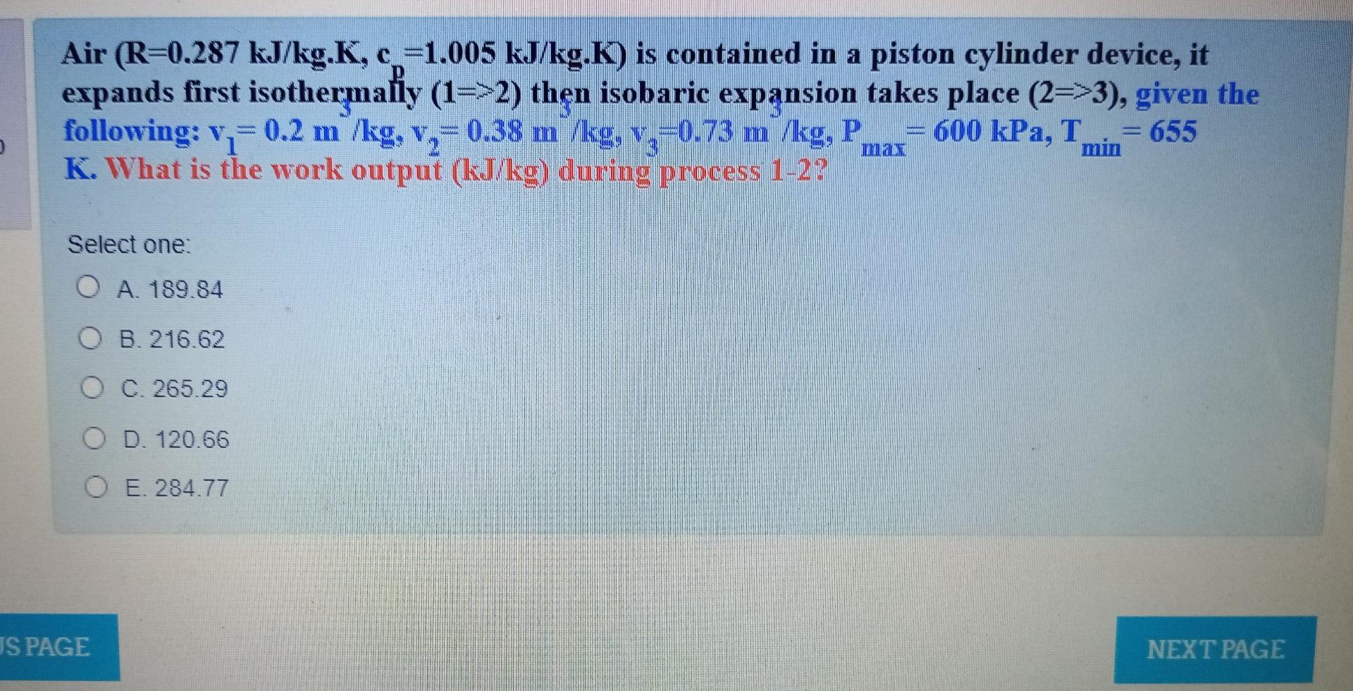 Solved Air (R=0.287 kJ/kg.K, c =1.005 kJ/kg.K) is contained | Chegg.com