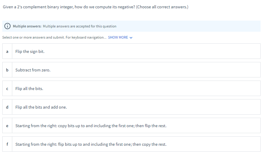 Solved Given A 2s Complement Binary Integer How Do We 3124