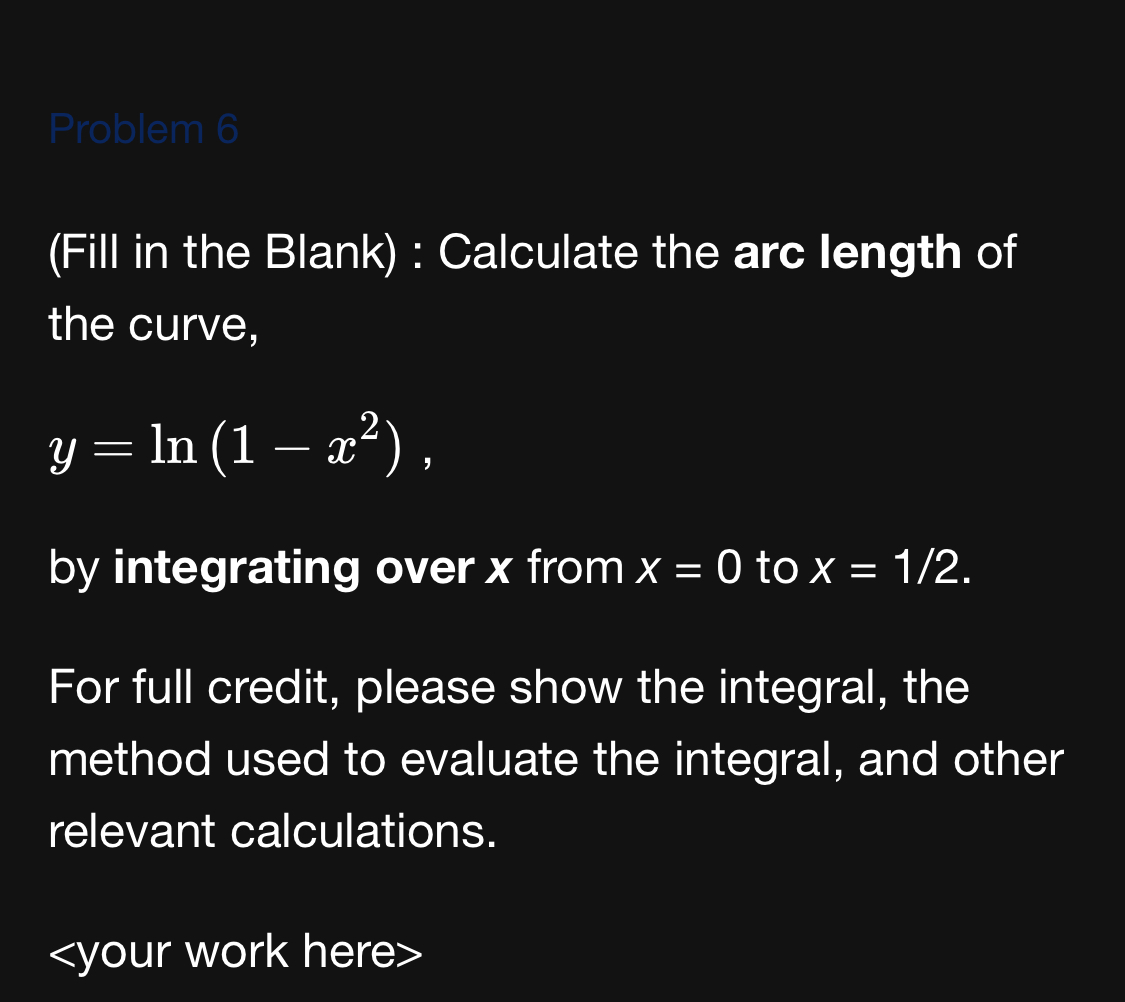 (Fill in the Blank) ﻿: Calculate the arc length of | Chegg.com