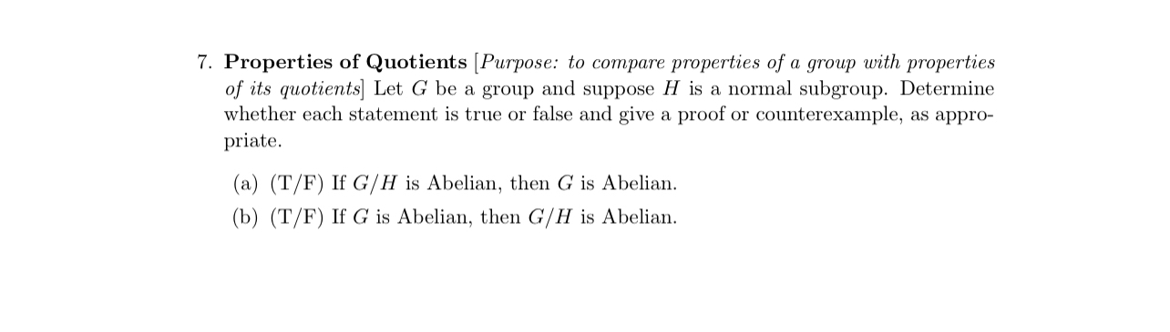 Solved Properties of Quotients [Purpose: to compare | Chegg.com