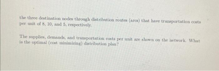 4. Distribution Plan to Minimize Cost. Consider the | Chegg.com