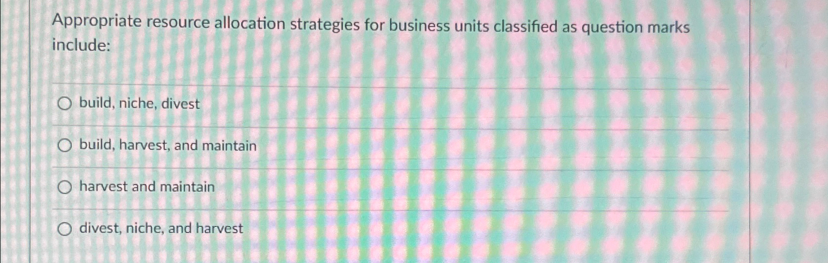 Solved Appropriate resource allocation strategies for | Chegg.com