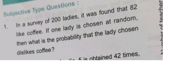 Solved Subjective Type Questions :In a survey of 200 | Chegg.com