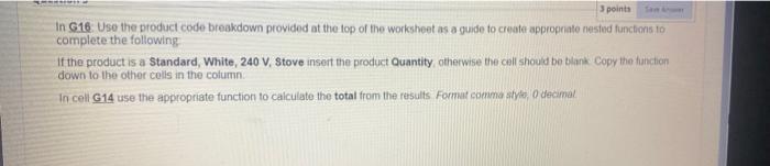 Solved In G16. Use the product code breakdown provided at | Chegg.com