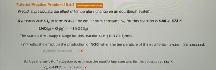 Solved Tutored Practice Problem 15.4.3 Predict and calculate | Chegg.com