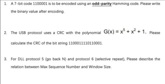 Solved 1. A 7-bit code 1100001 is to be encoded using an | Chegg.com
