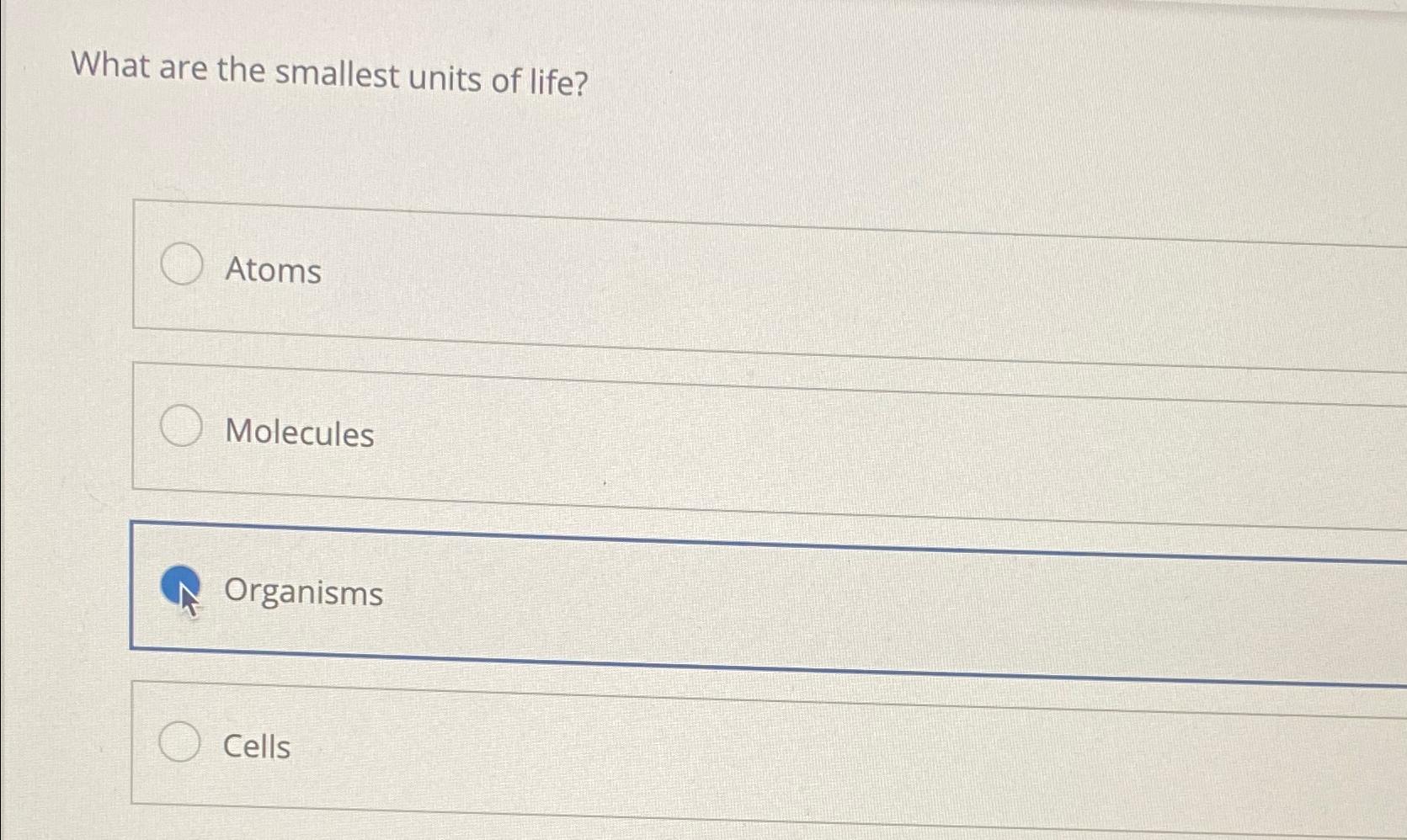 Solved What are the smallest units of | Chegg.com