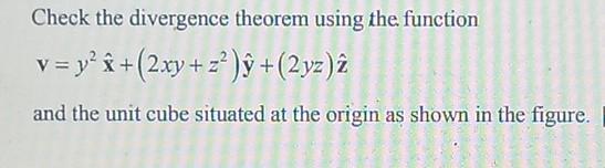 Solved Check the divergence theorem using the function | Chegg.com