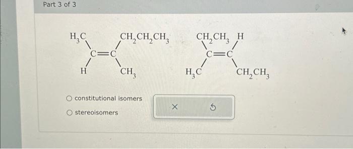 Solved constitutional isomers stereoisomers | Chegg.com