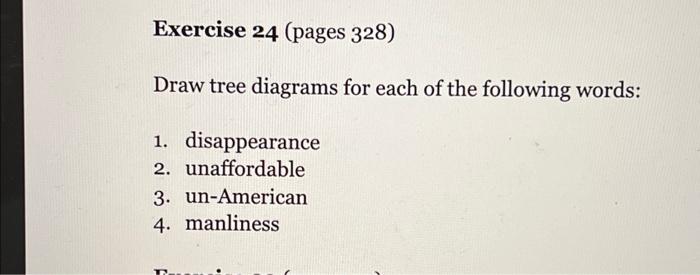 Exercise 24 (pages 328) Draw tree diagrams for each | Chegg.com