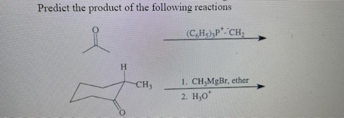Solved Predict the product of the following reactions | Chegg.com