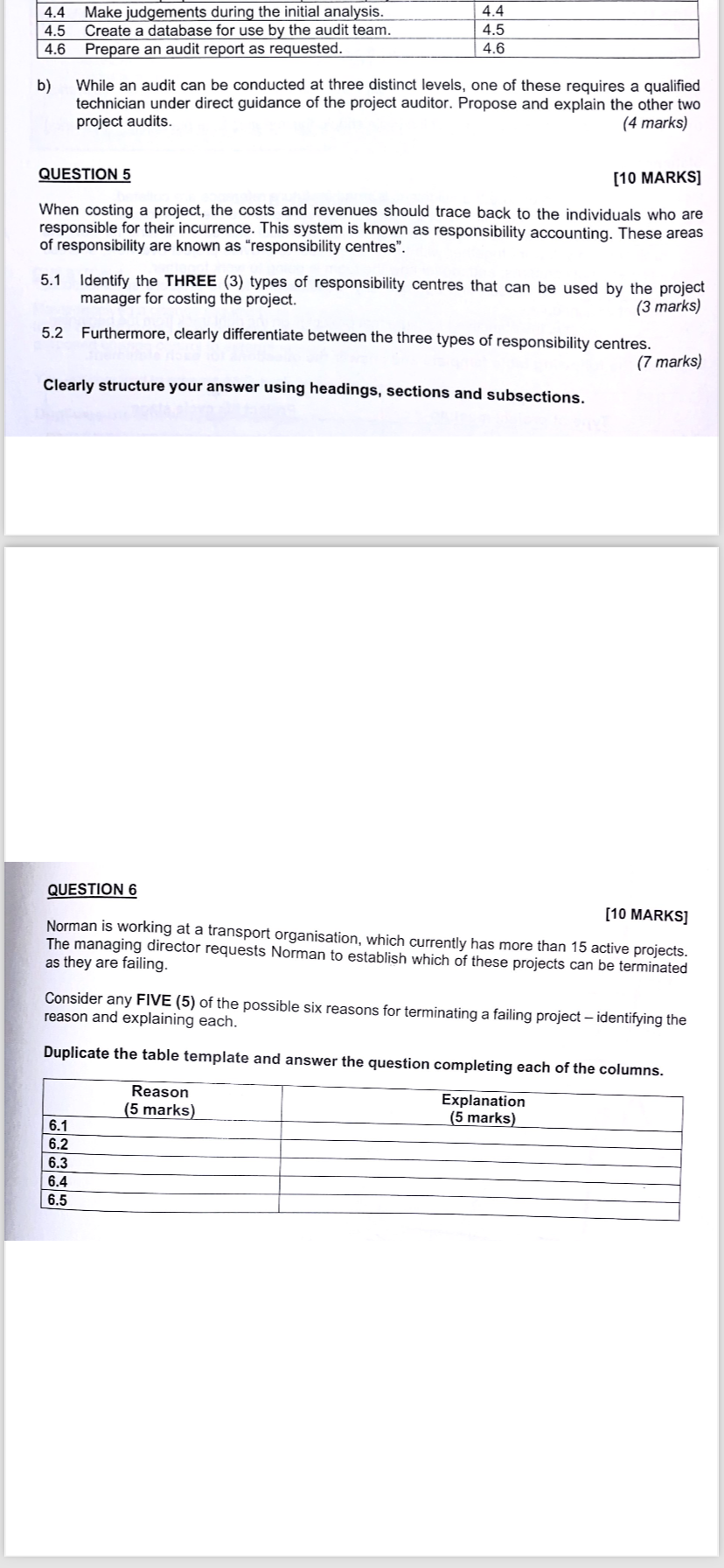 Solved QUESTION 6[10 ﻿MARKS]Norman is working at a transport | Chegg.com