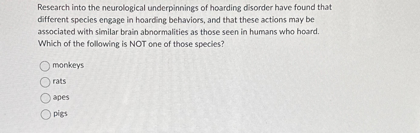 Solved Research into the neurological underpinnings of | Chegg.com