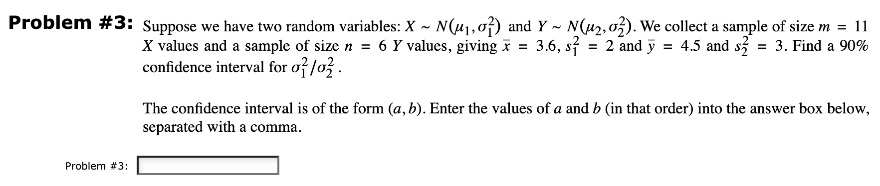 Solved Problem 3 Suppose We Have Two Random Variables 