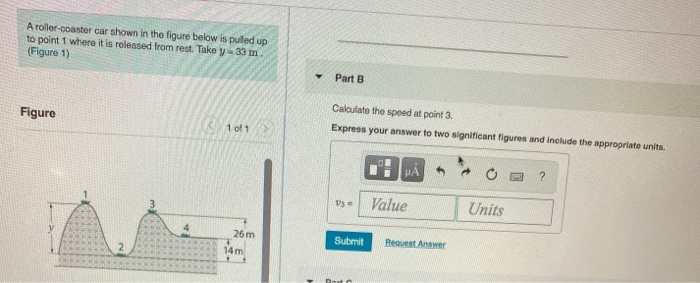 Solved A roller coaster car shown in the figure below is | Chegg.com