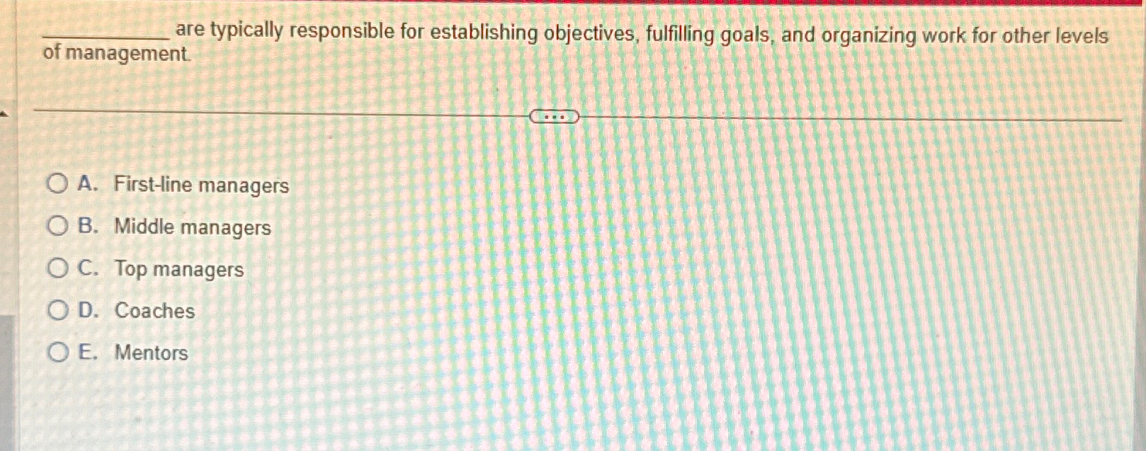 Solved are typically responsible for establishing | Chegg.com