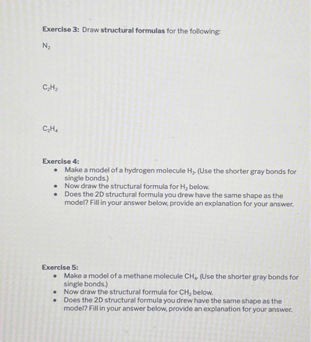 Exercise 3: Draw structural formulas for the | Chegg.com