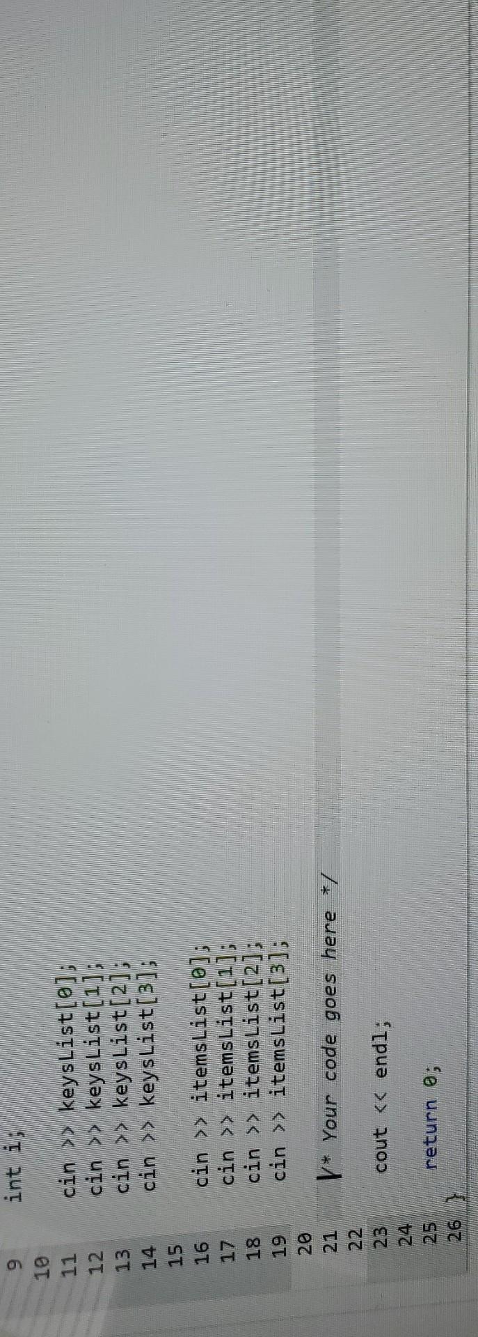 Solved 379228 29 Jump to level 1 For any element in keysList | Chegg.com