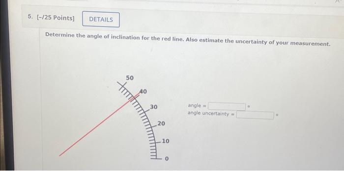 Solved Determine the angle of inclination for the red line. | Chegg.com