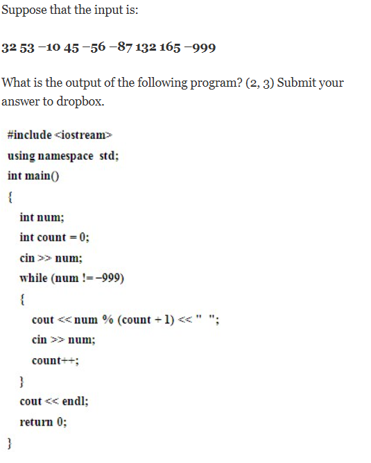 Solved Suppose that the input is: | Chegg.com