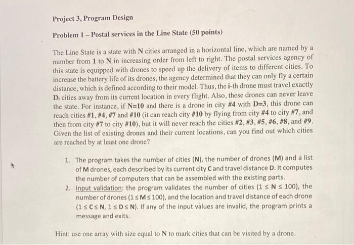 Solved Project 3, Program Design Problem 1 - Postal services | Chegg.com