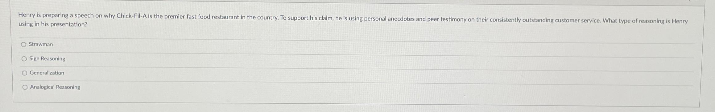 Solved using in his presentation?StrawmanSign | Chegg.com