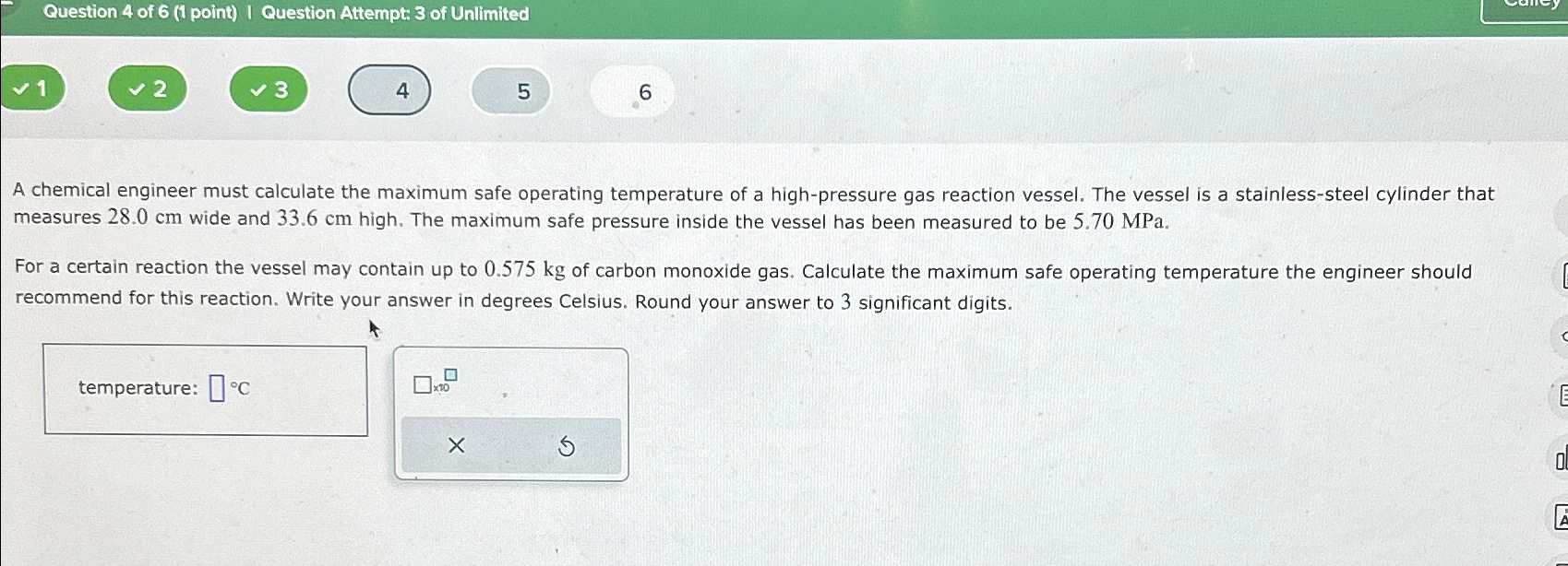 Solved Question 4 ﻿of 6 (1 ﻿point) ﻿I Question Attempt: 3 | Chegg.com