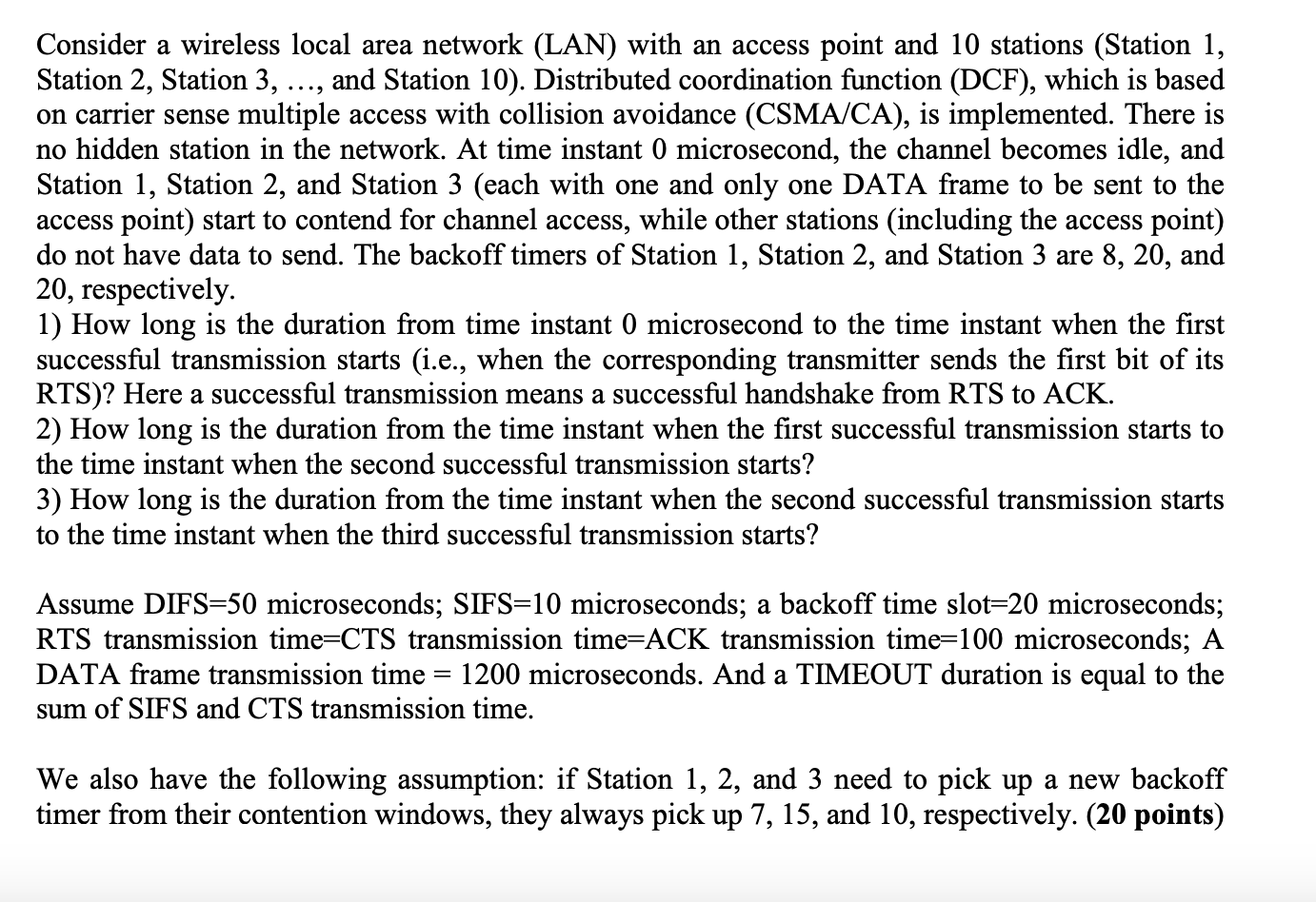 Solved Consider a wireless local area network (LAN) ﻿with an | Chegg.com