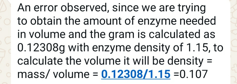 Solved how to convert grams to volumeAn error observed, | Chegg.com