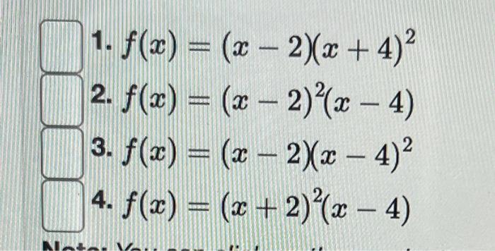 Solved Match the polynomial functions with one of the graphs | Chegg.com